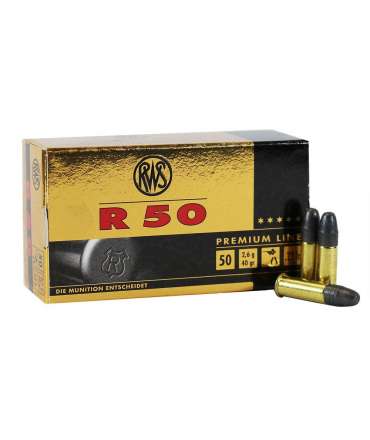 Boite de 50 cartouches RWS R50 PREMIUM LINE Cal .22LR 40gr - Elite Gun Shop