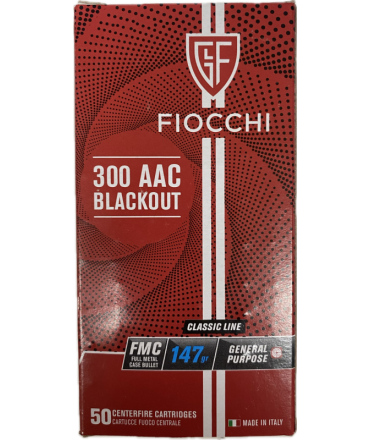 Boite de 50 Cartouches Fiocchi 300 AAC BLACKOUT FMC 147GR - Elite Gun Shop
